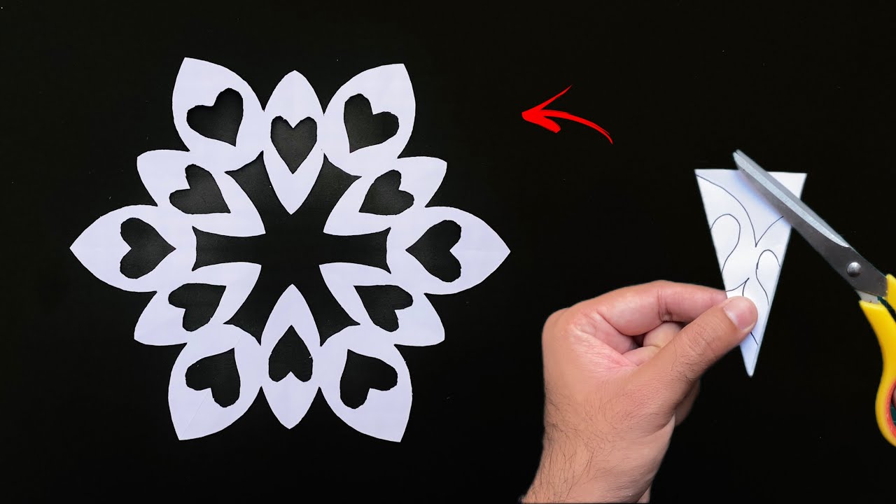How to Make a Heart Snowflake, Heart Snowflakes, Love Heart Snowflake ...