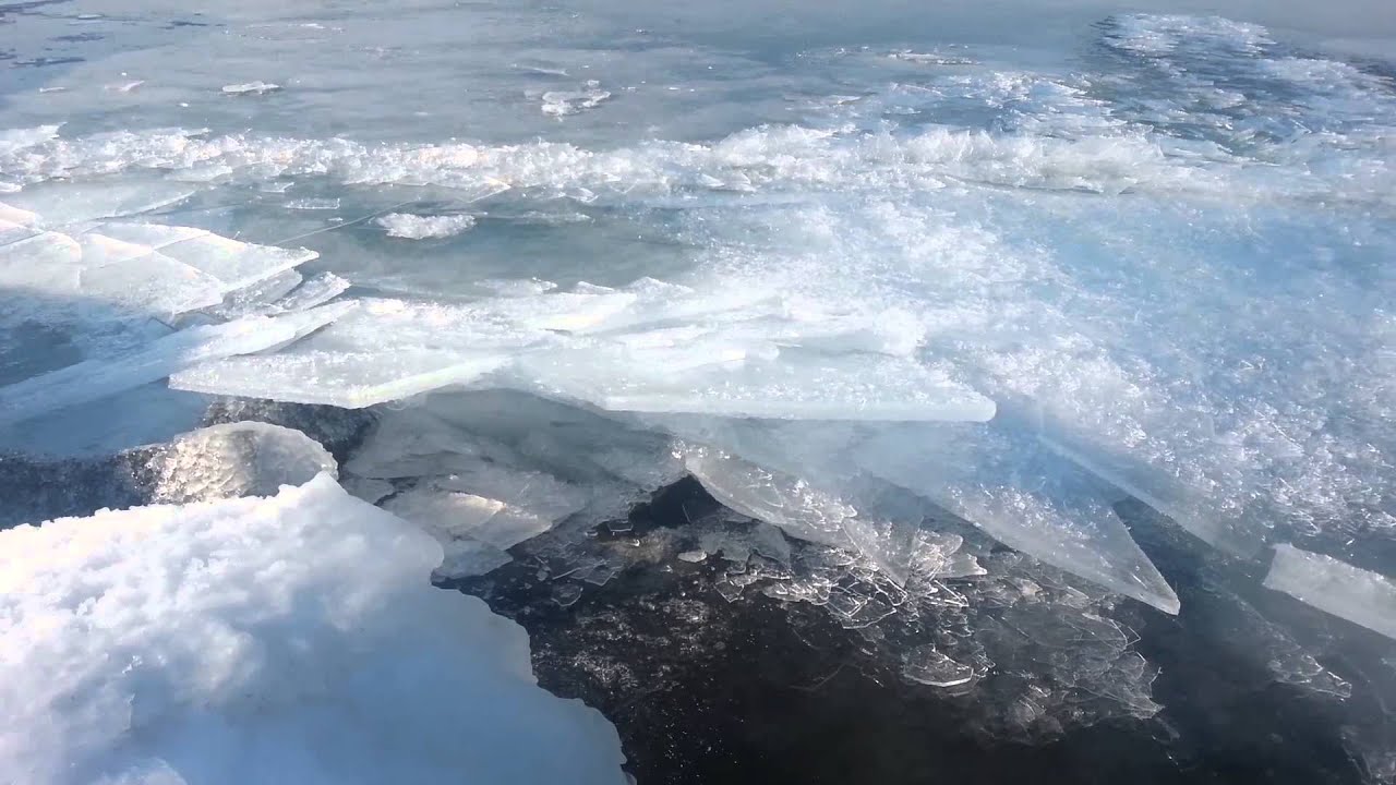 lake ice shifting - YouTube