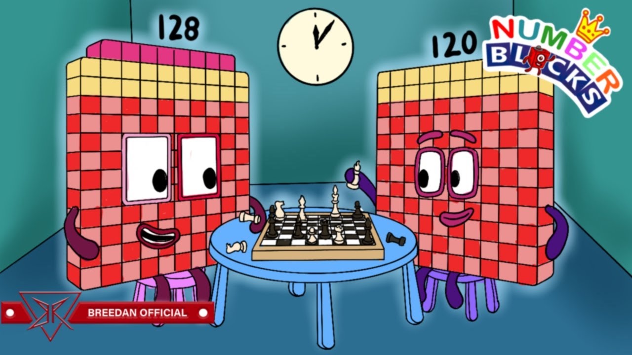Numberblocks 128 Playing Chess Vs Numberblocks 120 Step Squad Club ...