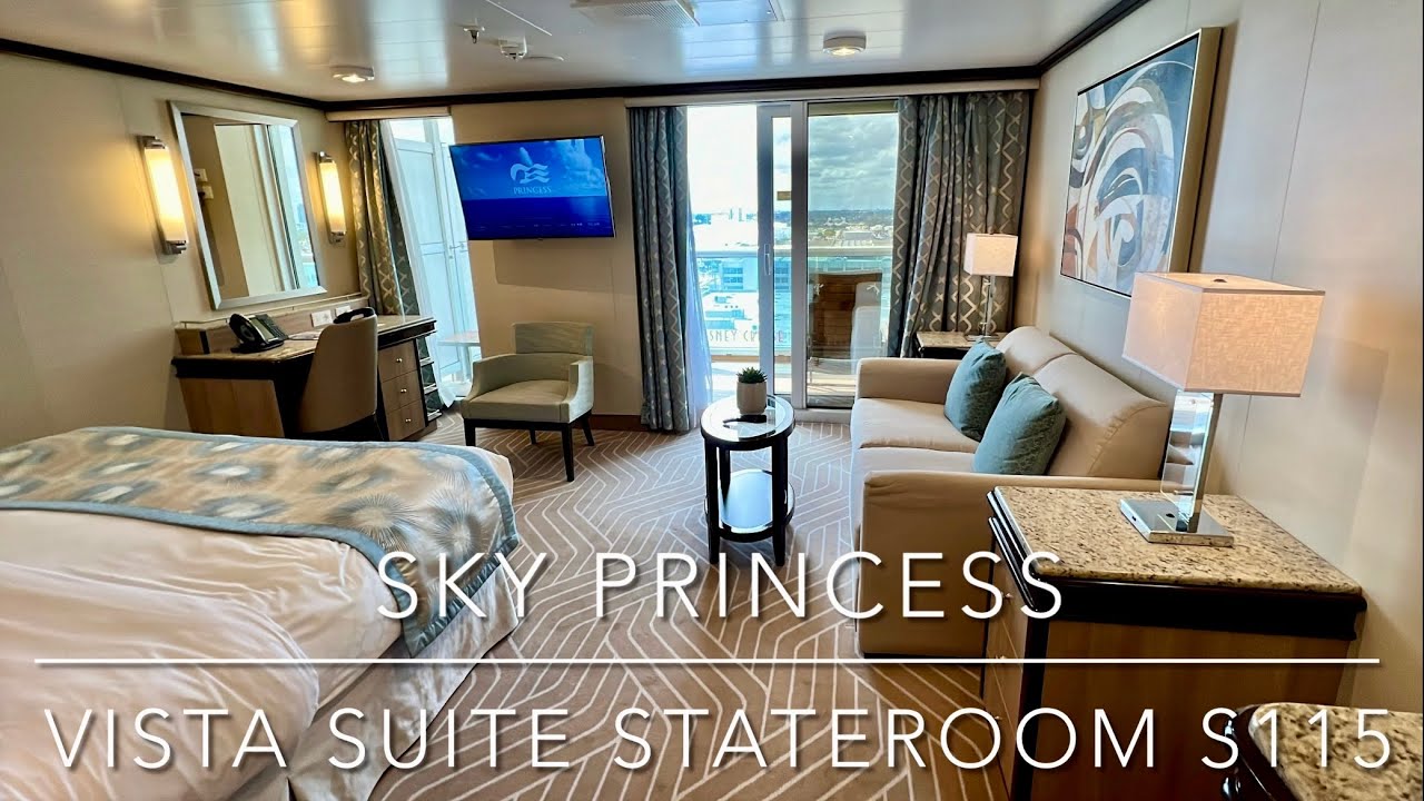 Sky Princess Vista Suite Stateroom S115 Tour from February 2024 ...