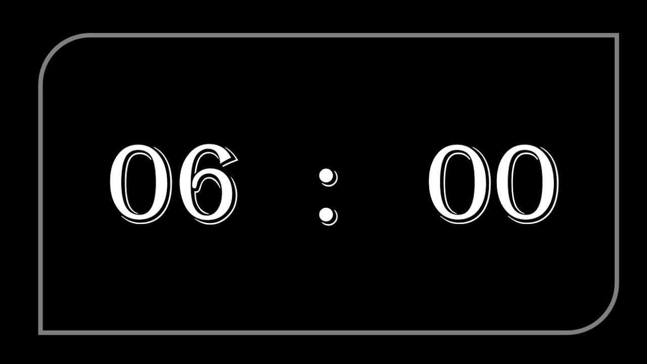 6 minute timer with alarm sound - YouTube