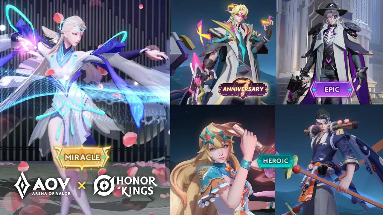 AOV New Skin Lauriel X DiaoChan, Stuart, Zephys, Sinestrea | AOV X HoK ...