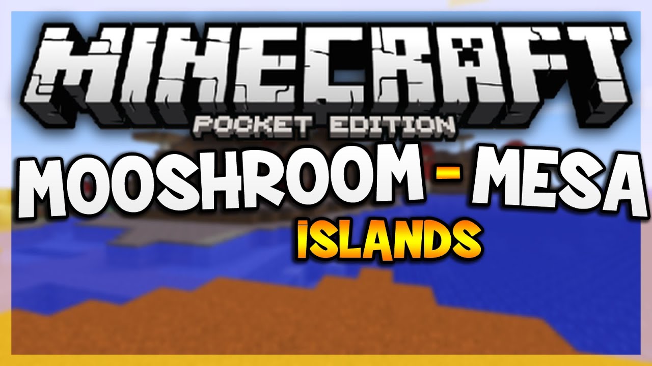 Minecraft PE : MOOSHROOM MESA ISLANDS - Pocket Edition Seed Showcase ...