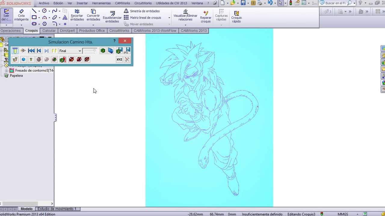 grabado en solidworks goku - YouTube