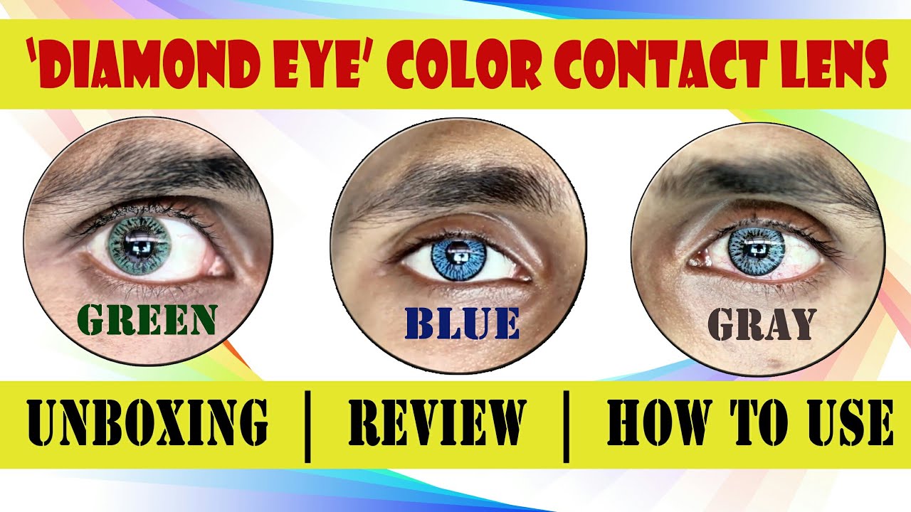 UNBOXING | REVIEW | DIAMOND EYE CONTACT LENS | HOW TO USE - YouTube