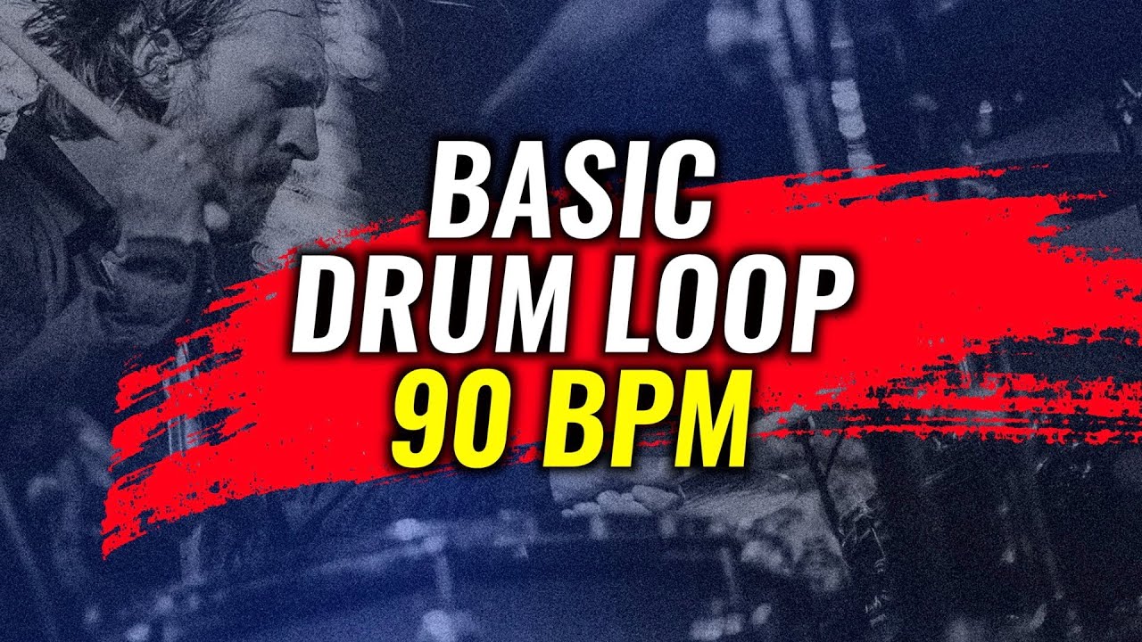 90 BPM DRUM LOOP for PRACTICE | Basic | Keep it simple! - YouTube