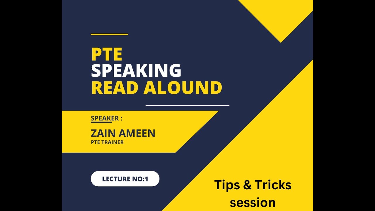 PTE Speaking - Read Aloud Question Tricks and Tips - YouTube