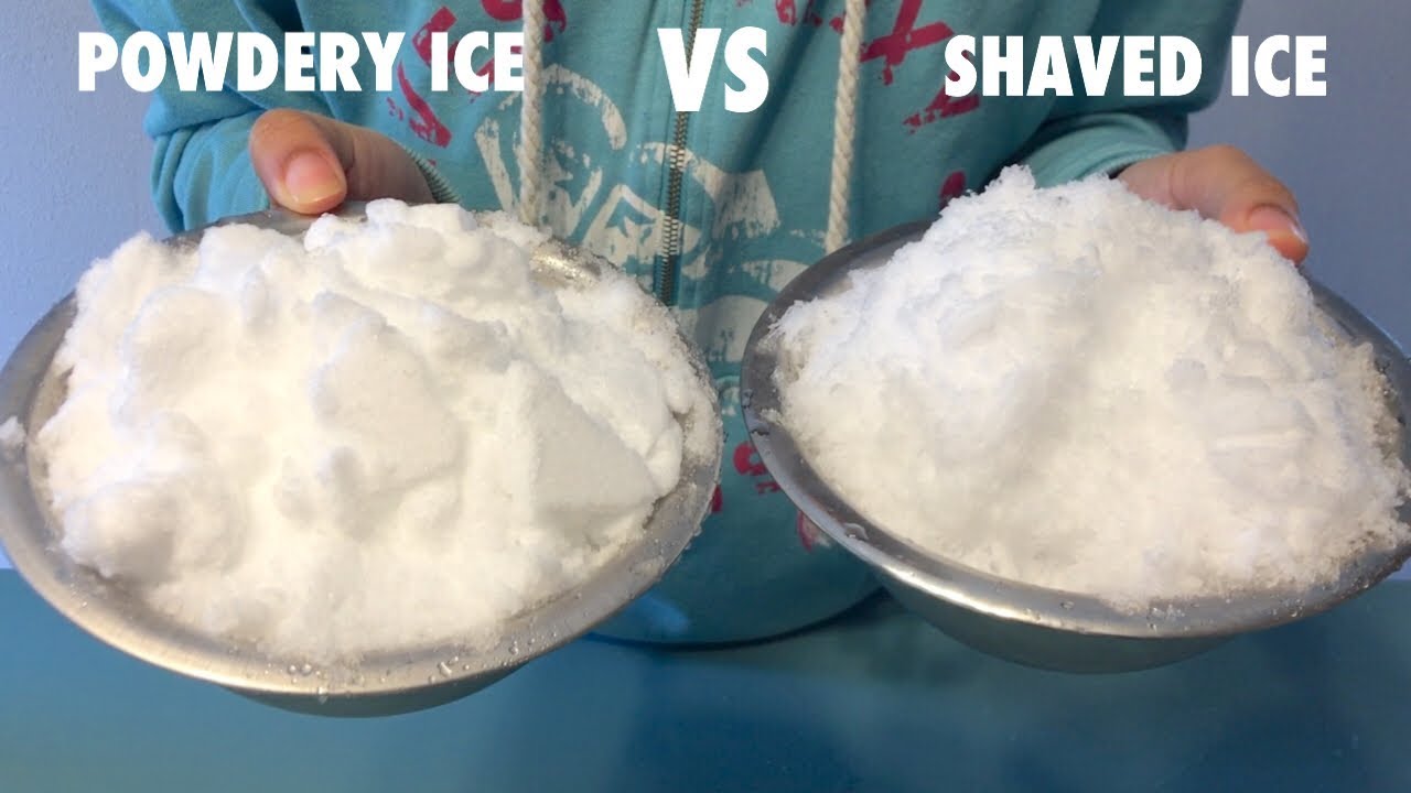 ASMR SHAVED ICE VS POWDERY ICE TEXTURE TEST EATING - YouTube
