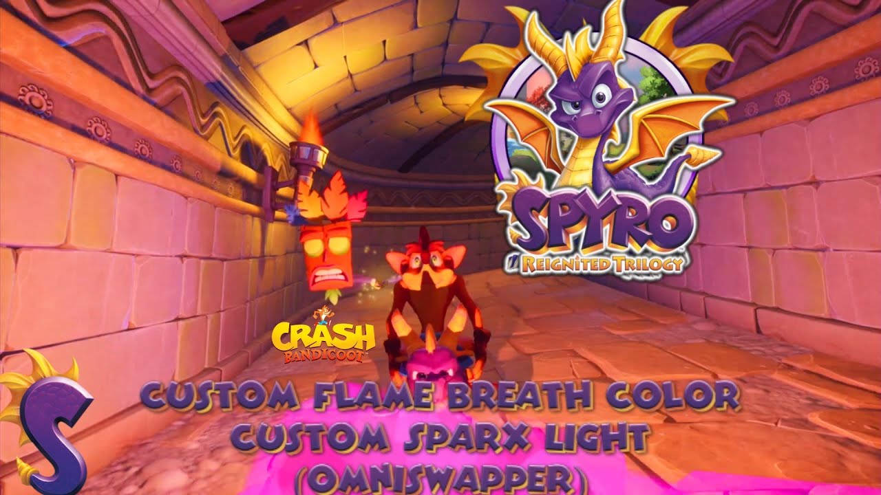 Spyro Reignited Trilogy: Custom Flame Breath Color & Custom Sparx Light ...