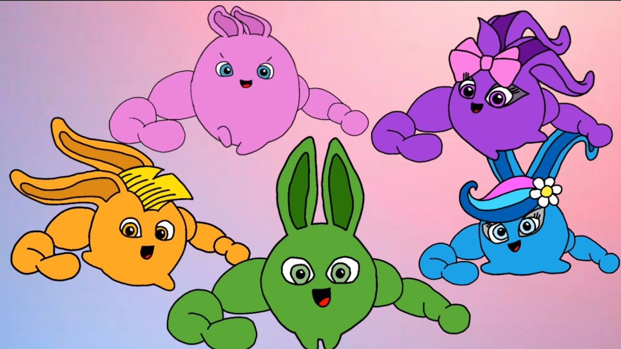 Sunny Bunnies Amazing Intro Effect Muscle Bunnies Animated Drawing ...