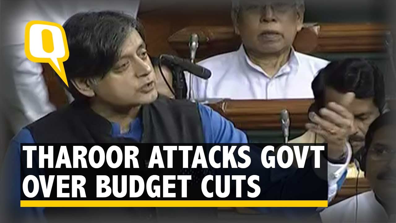 Tharoor Accuses Govt of Slashing Budget on Social Welfare Schemes - YouTube