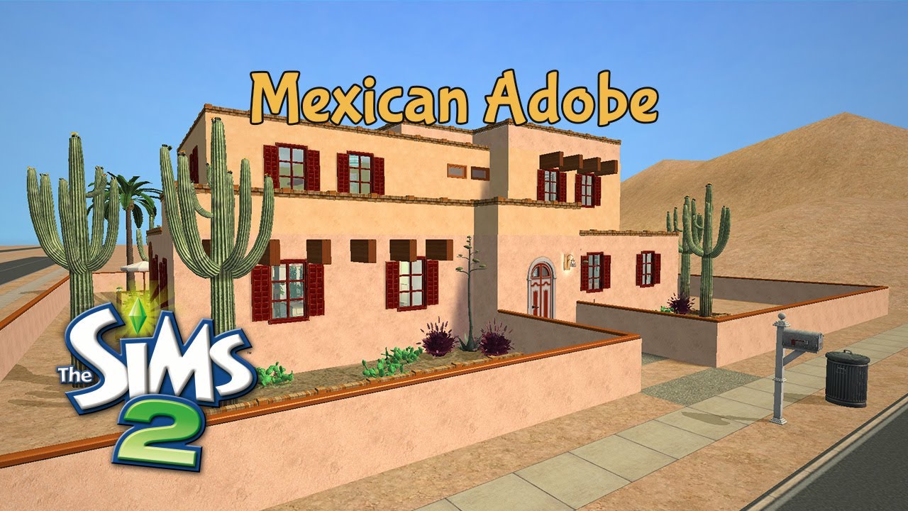 Mexican Adobe: The Sims 2 Speed Build - YouTube