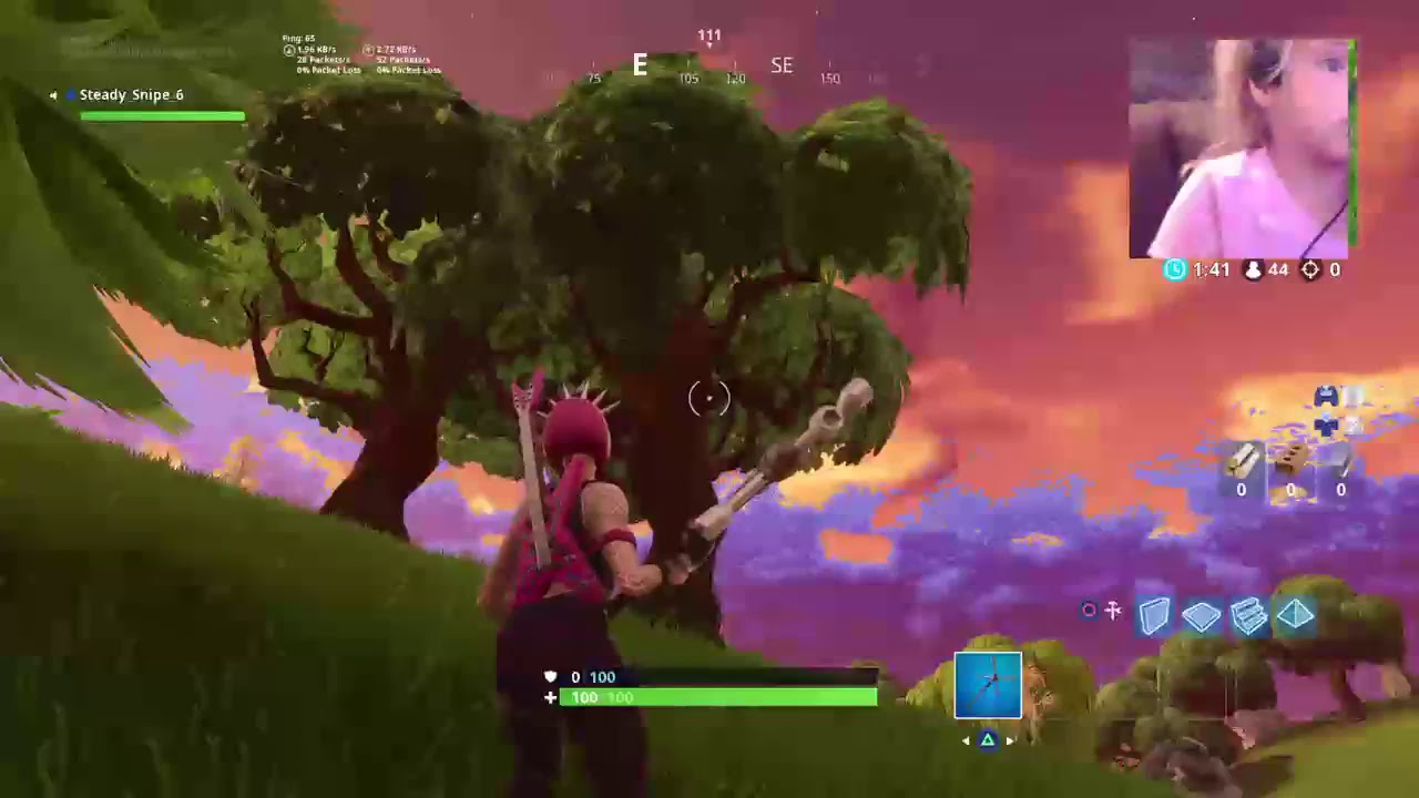 Little girl plays fortnite - YouTube