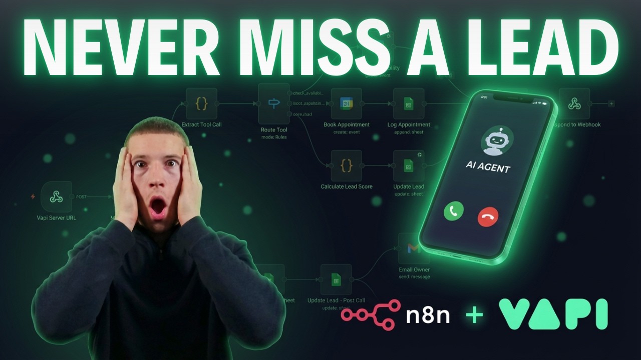 This AI Agent Calls Your Leads Back in 10 Seconds ( VAPI + n8n ) - YouTube