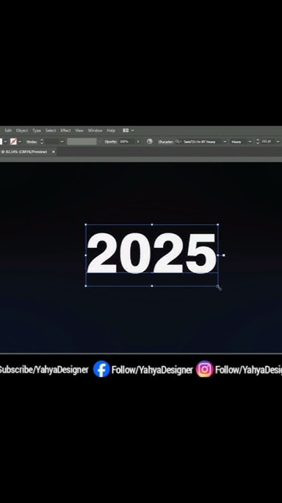 Make New Year 2025 Poster In Adobe Illustrator | Happy New Year - Yahya Designer #shortsvideo ...