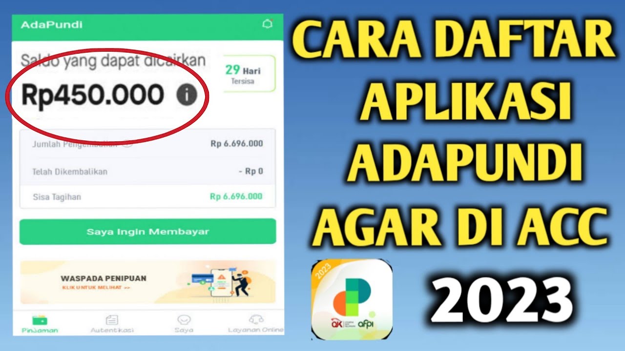 💸Cara Daftar Adapundi Pinjaman Online ( Aplikasi Adapundi ) - YouTube