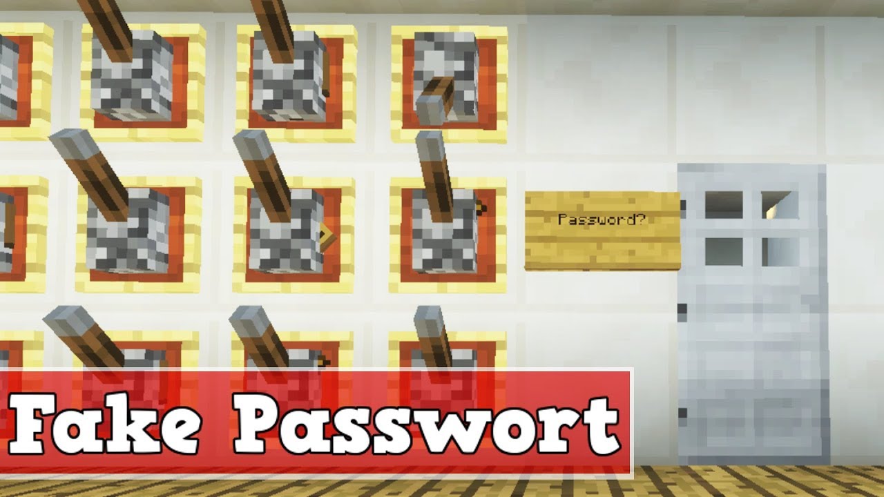 Wie baut man eine Tür mit Passwort in Minecraft | Minecraft Tür mit ...