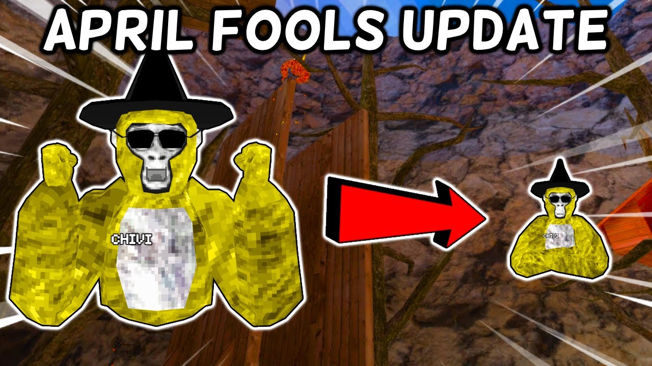 NEW Gorilla Tag April Fools 2023 Update! (Change your size!) - YouTube