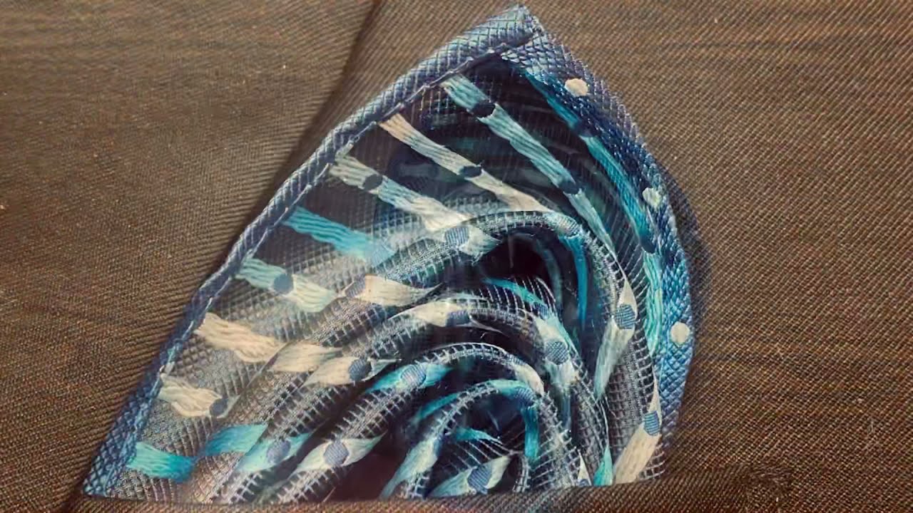 Wave Pocket Square - YouTube