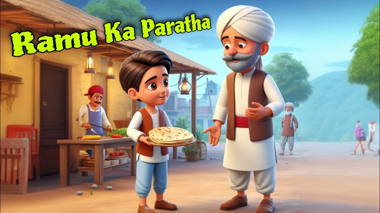 Ramu's Paratha Adventure: A Delicious Journey | New Cartoon Story - YouTube