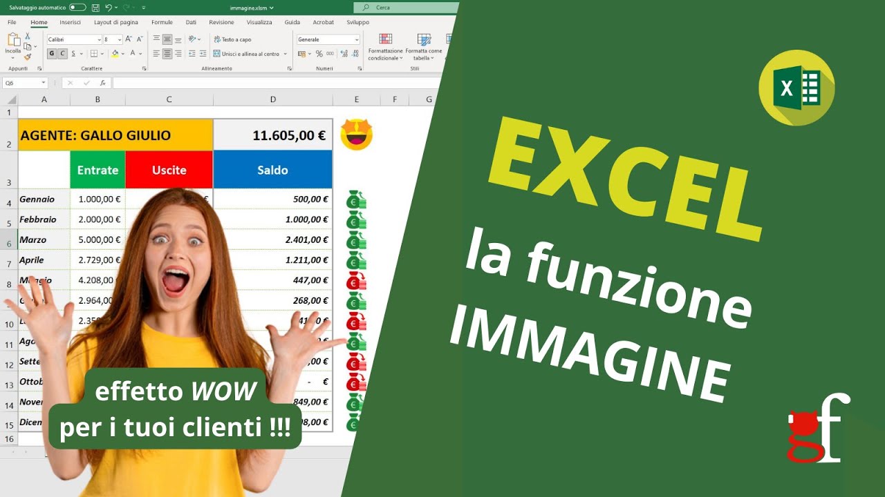Excel 365: la funzione immagine - YouTube