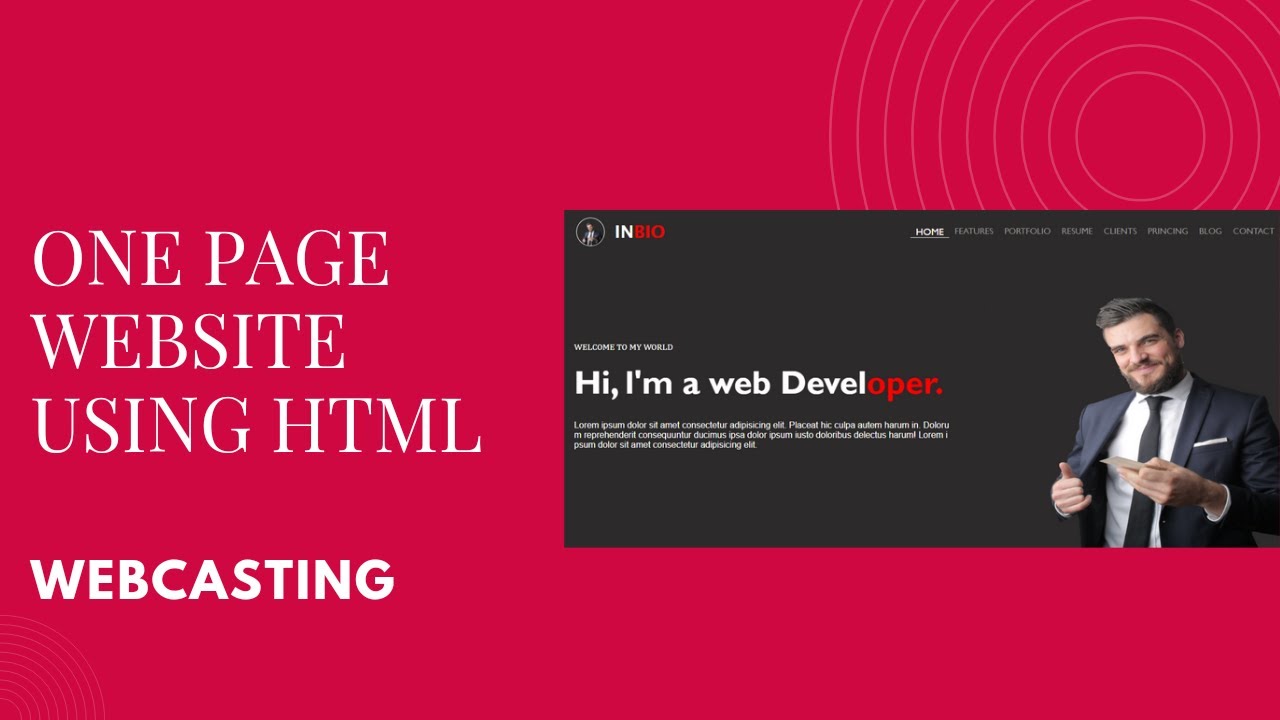 ONE page website using html and css only || WebDev - YouTube