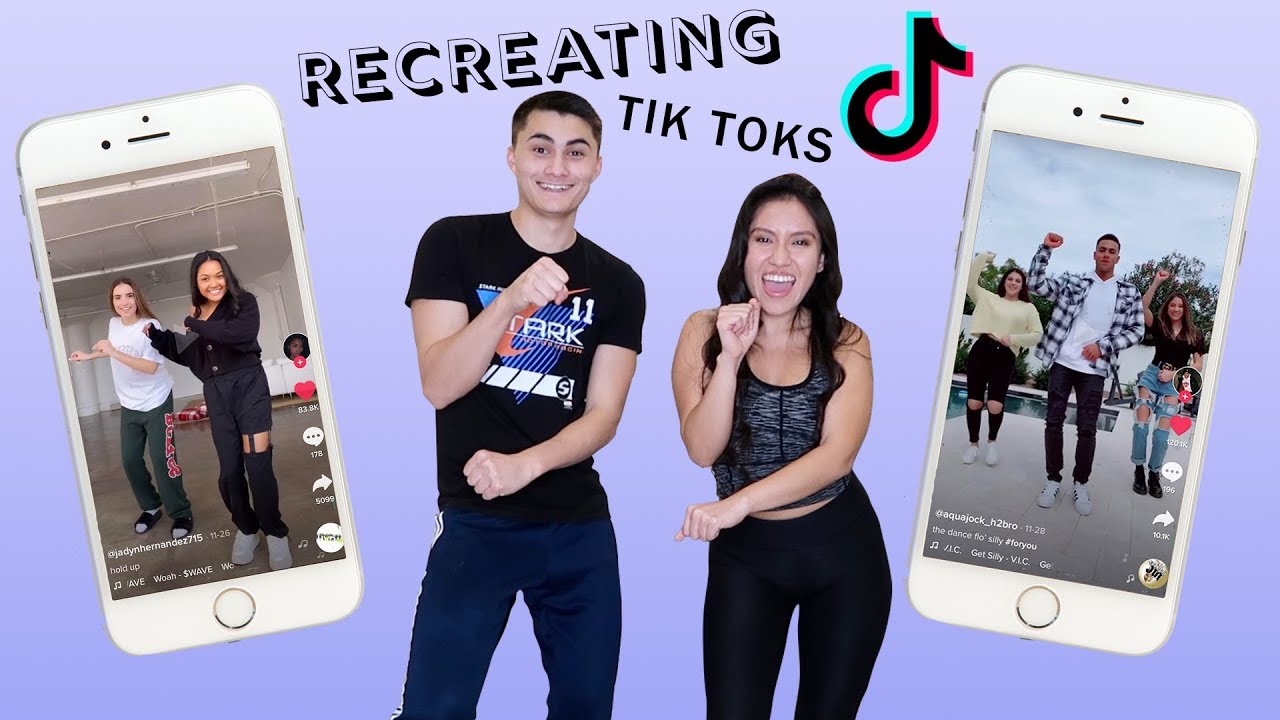 RECREATING TIK TOK DANCES!! - YouTube