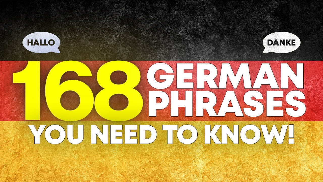 Learn 168 German Phrases for Absolute Beginners - German A1 - YouTube