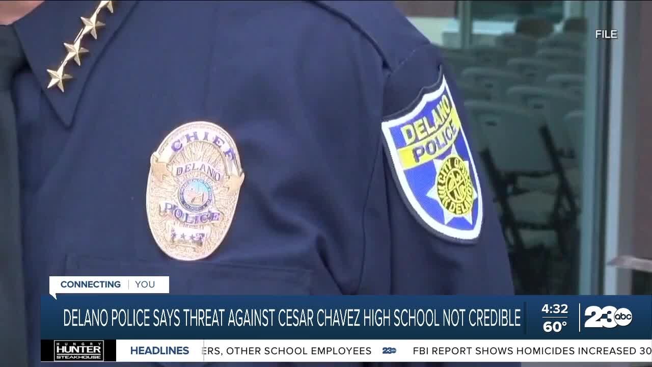 Delano Police: Cesar Chavez High threats not believed to be credible ...