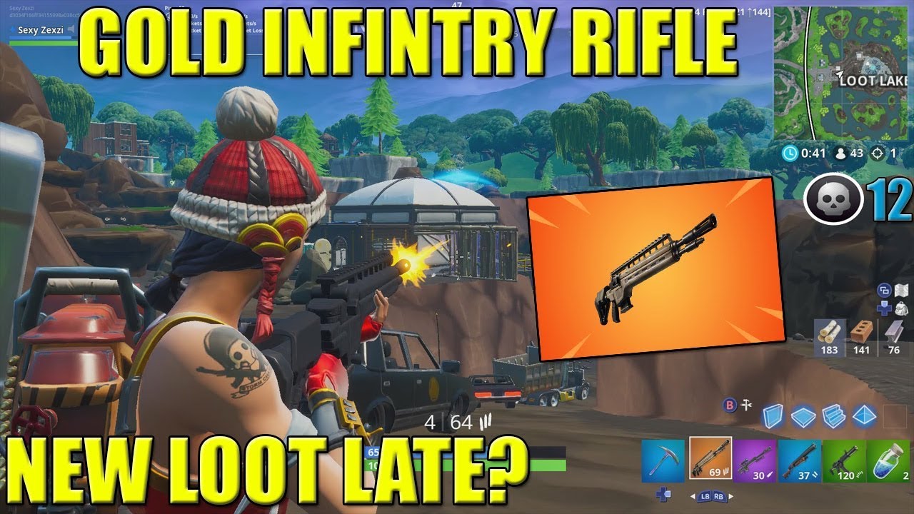 GOLD INFANTRY RIFLE GAMEPLAY! + NEW LOOT LAKE?!? Controller on PC - YouTube