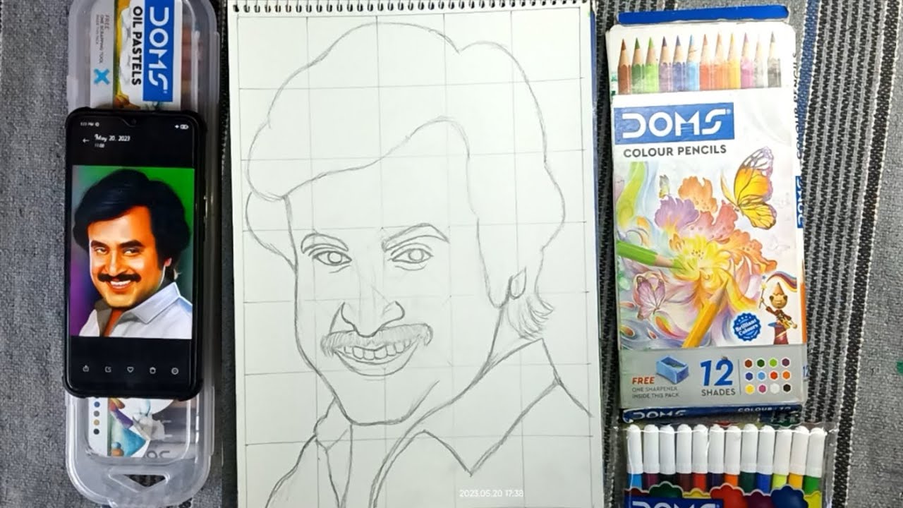 How to draw Rajnikant Sir| Step by step tutorial| Outline| Part -1 |# ...