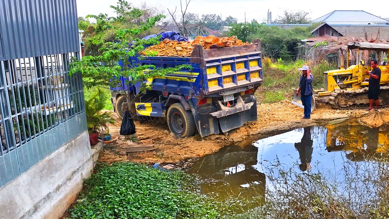 incredible best project landfill building house , bulldozer push soil ...