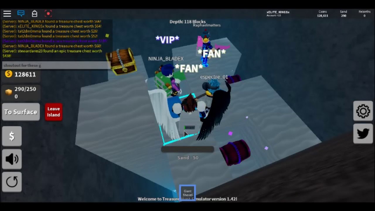 ROBLOX | Treasure Hunt Simulator | DIGGING THE BIGGEST DEEPEST HOLE IN ...