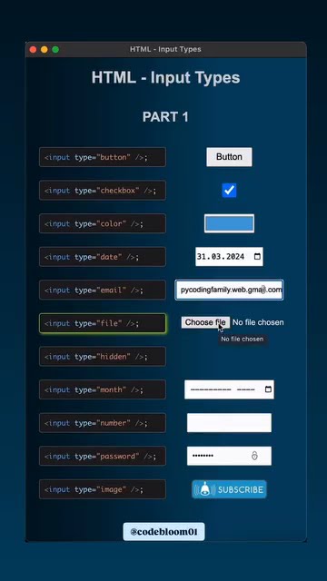 Tipos de Input en HTML 🔥🔥🔥🔥 - YouTube