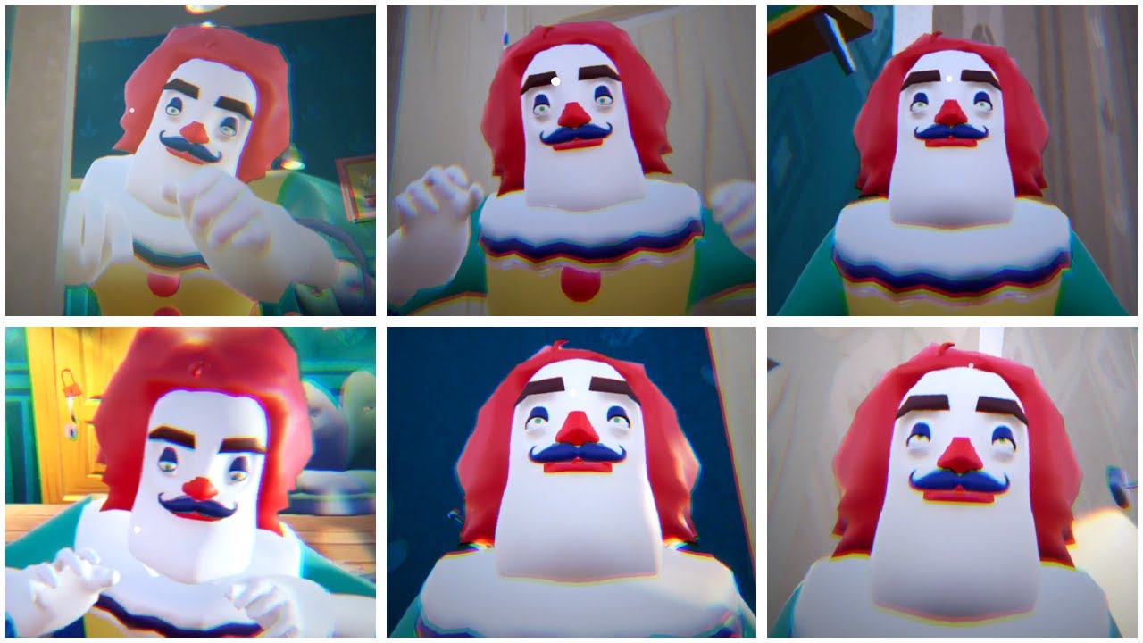 How Many time can I get JUMPSCARE by Clown Neighbor in 1 Minute - Hello ...