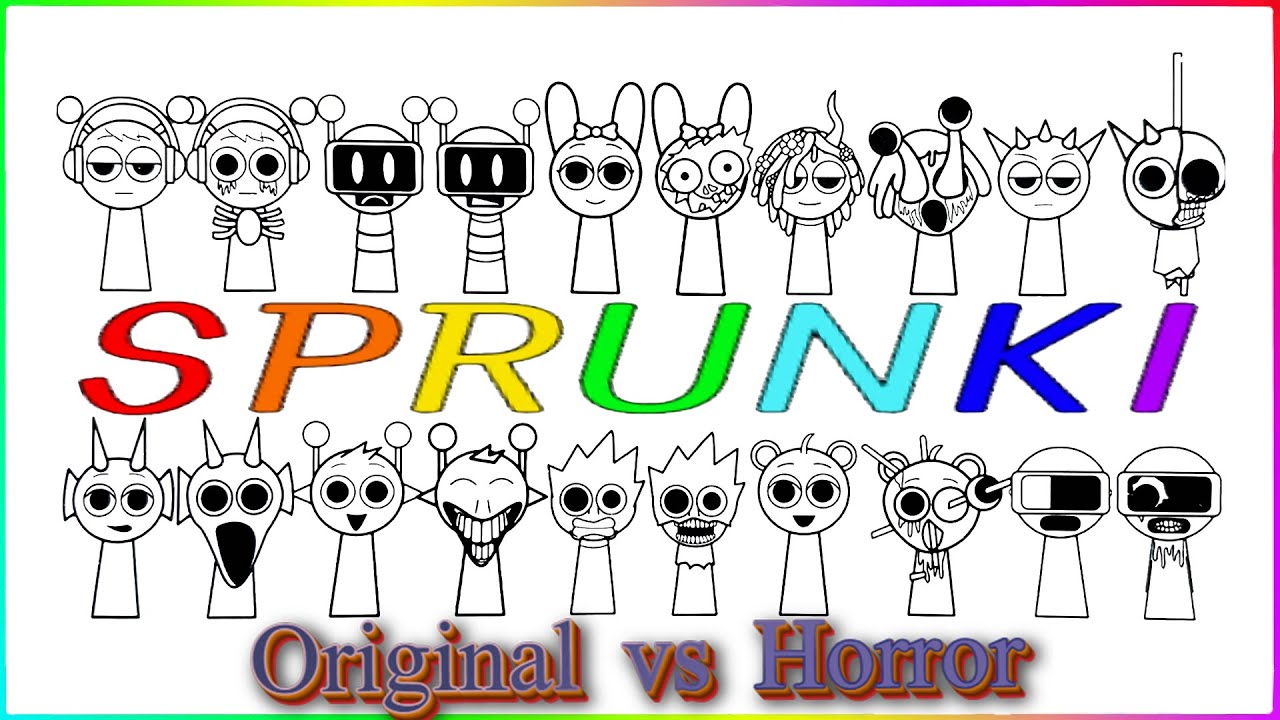 How to Color Sprunki Original vs Horror / Incredibox Sprunki New ...