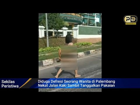 Diduga Depresi Seorang Wanita di Palembang Nekat Jalan Kaki Sambil Tanggalkan Pakaian