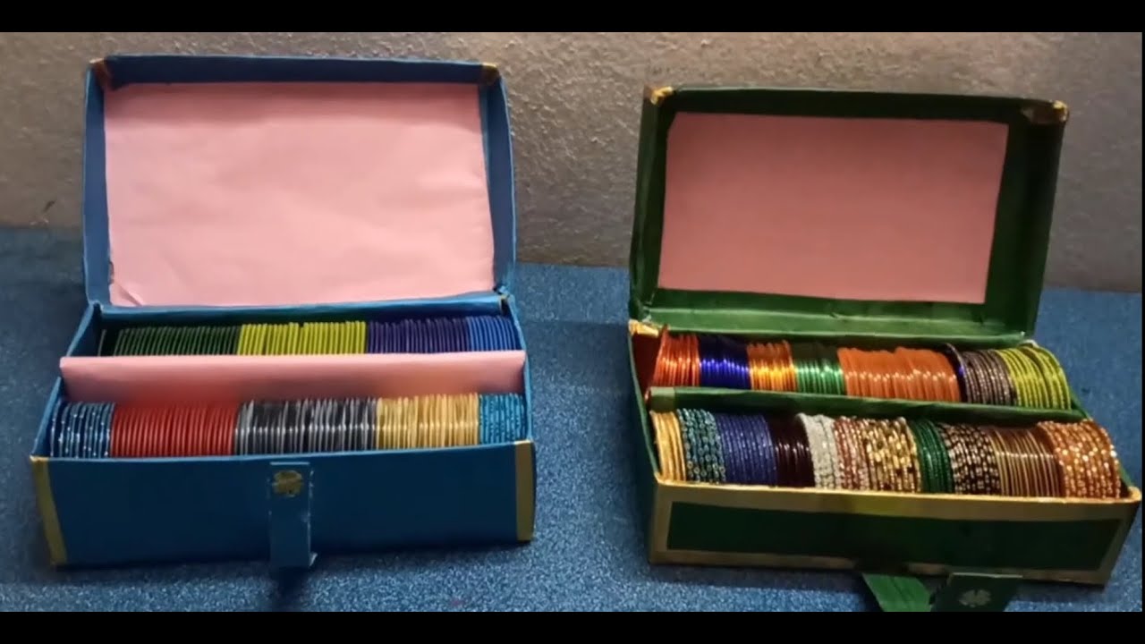 Bangles Organizer ll How to make bangle box ll Bangle box making with ...