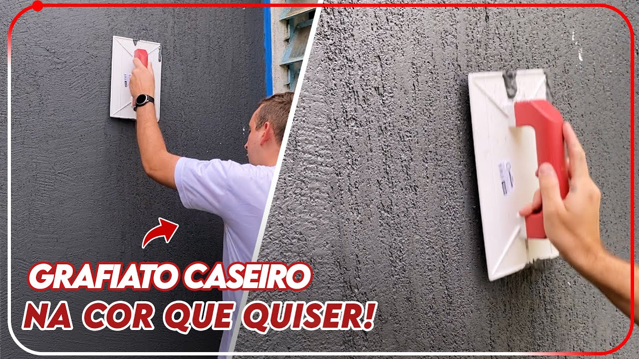 GRAFIATO CASEIRO PARA ÁREA EXTERNA FEITO COM ARGAMASSA E XADREZ - YouTube