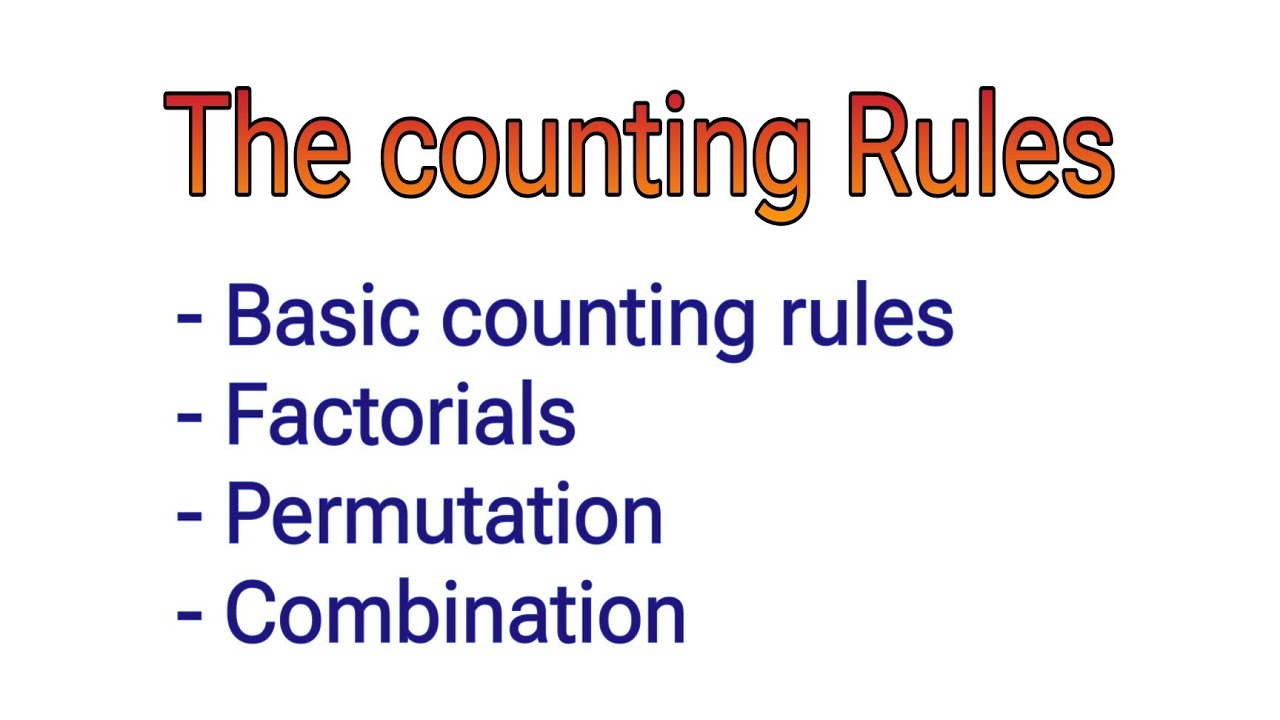 counting rules : probability and statistics(part-1)#viral #youtube # ...