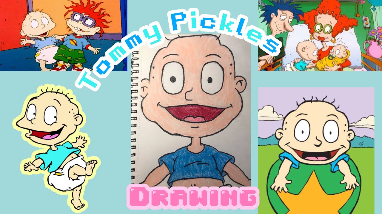 RUGRATS SERIES: TOMMY PICKLES TIMELAPSE COLOURED DRAWING *AESTHETIC ...