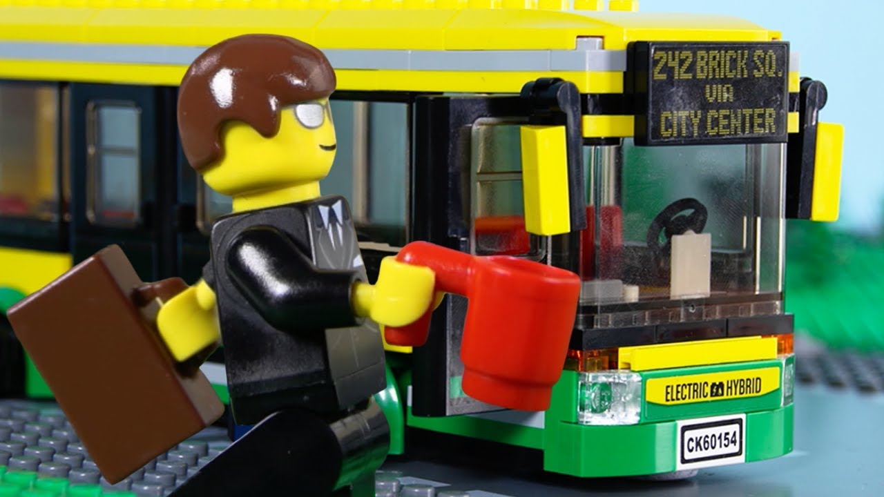 LEGO City Bus STOP MOTION LEGO Bus Fail Brick Building | LEGO City ...