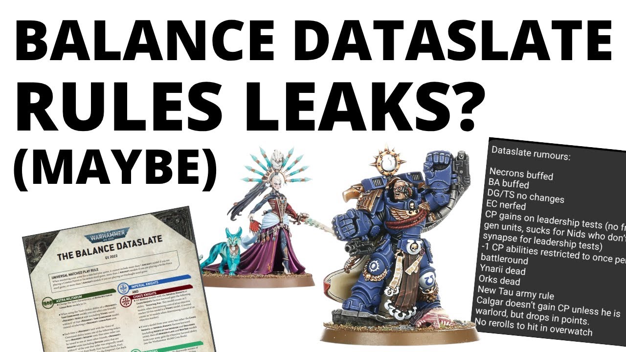 POSSIBLE Balance Dataslate Leaks? Points Changes, Command Points and ...