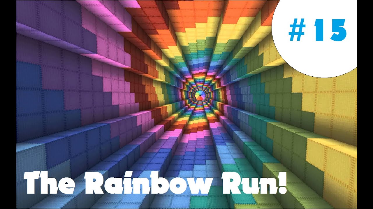 Minecraft ''Mini''games #15 - The Rainbow Run - YouTube