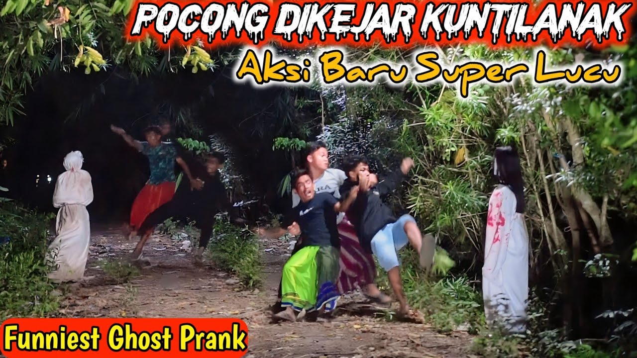 Pocong Dikejar Kunti || Prank Terbaru Lucu Ngakak || Funniest Ghost ...