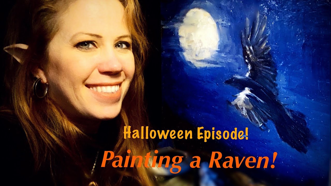 Halloween Special! Painting a Raven! - YouTube