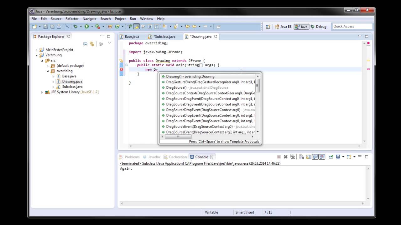 116 Java Programmierung Methoden überladen Youtube