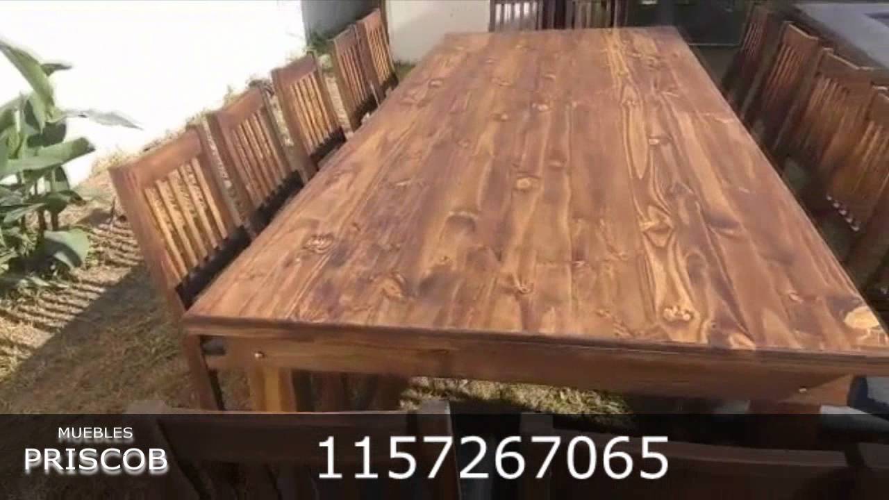 MESA QUINCHO 3 X 12 CON 14 SILLAS - YouTube