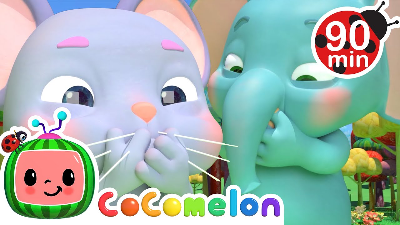 Hiccup Fun with Elephant & Mouse 🐘🐭 🐘🐭💦| | Cocomelon 90 MINS | Moonbug ...