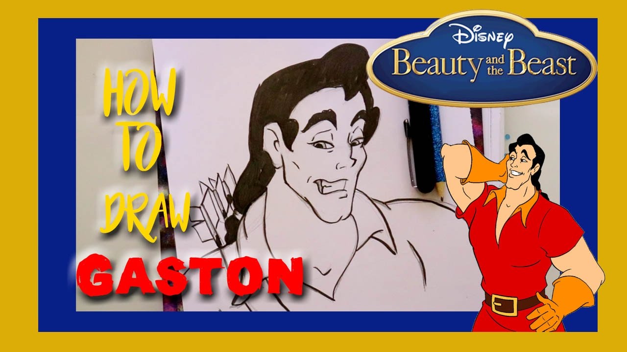 How to Draw GASTON from Disney's BEAUTY AND THE BEAST - @dramaticparrot ...